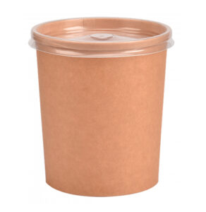 ENVASE CIRCULAR 32 OZ BIOFORM KRAFT C/ TAPA – Paketi